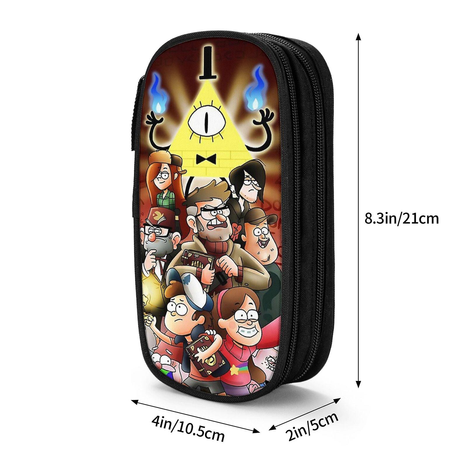 Gravity Falls Pencil Case with Zipper, Big Capacity Pen Pouch Large ...