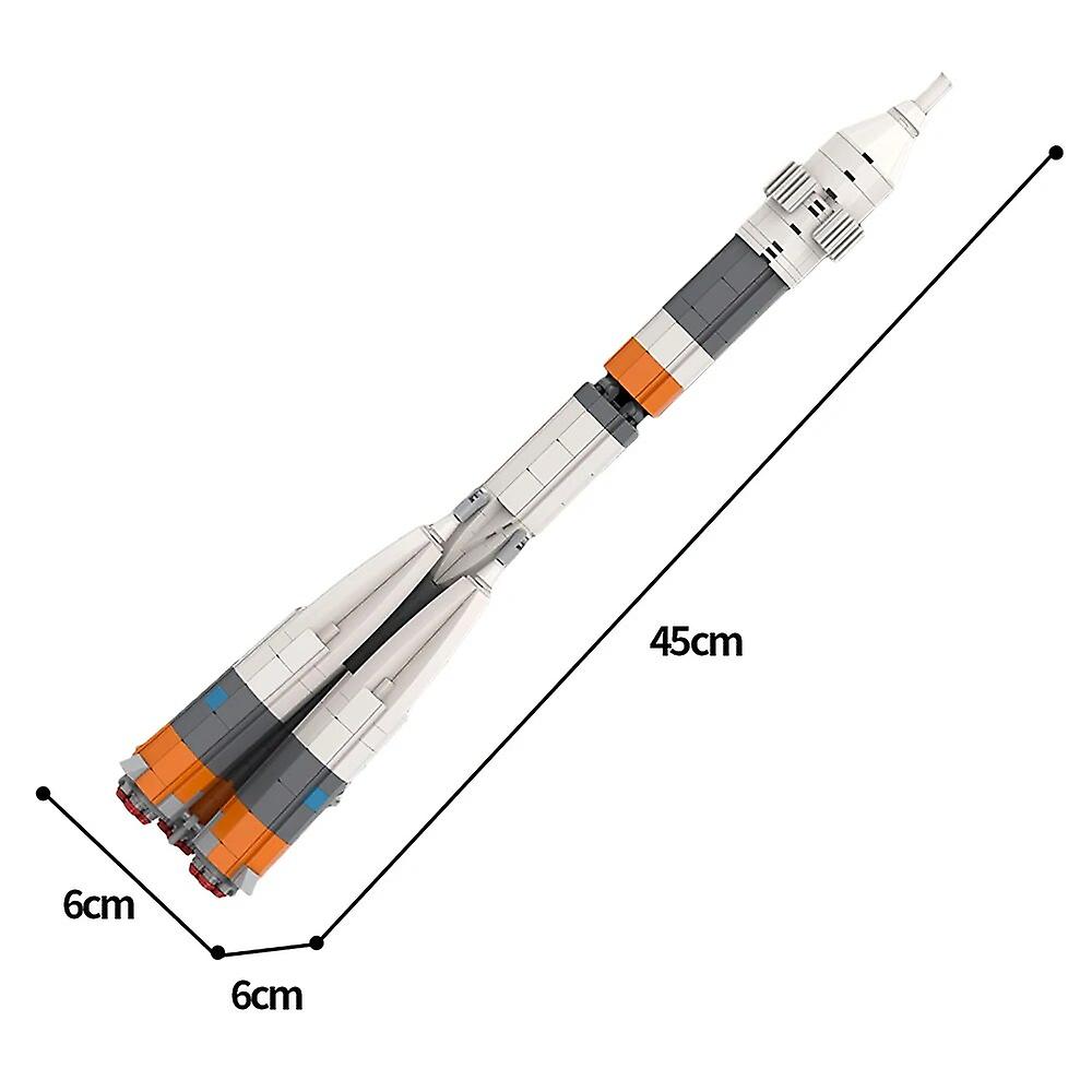 Moc 1:110 Scale Rocket Building Blocks Space Ship Model Diy Child Toys ...