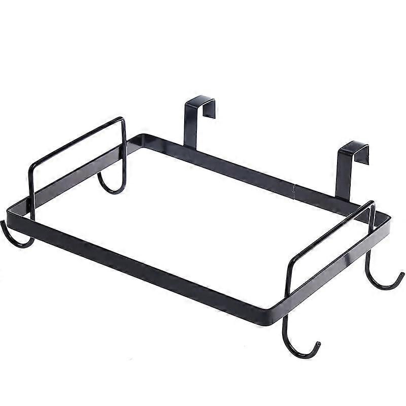 1pc Metal Garbage Rack, Trash Bin Bags Storage Space Left Garbage Hook ...