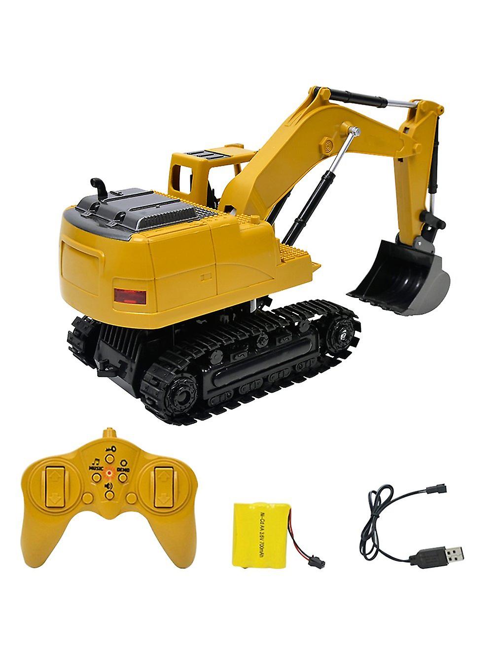 1:24 8 Channel rc truck excavator alloy backhoes bulldozer remote ...