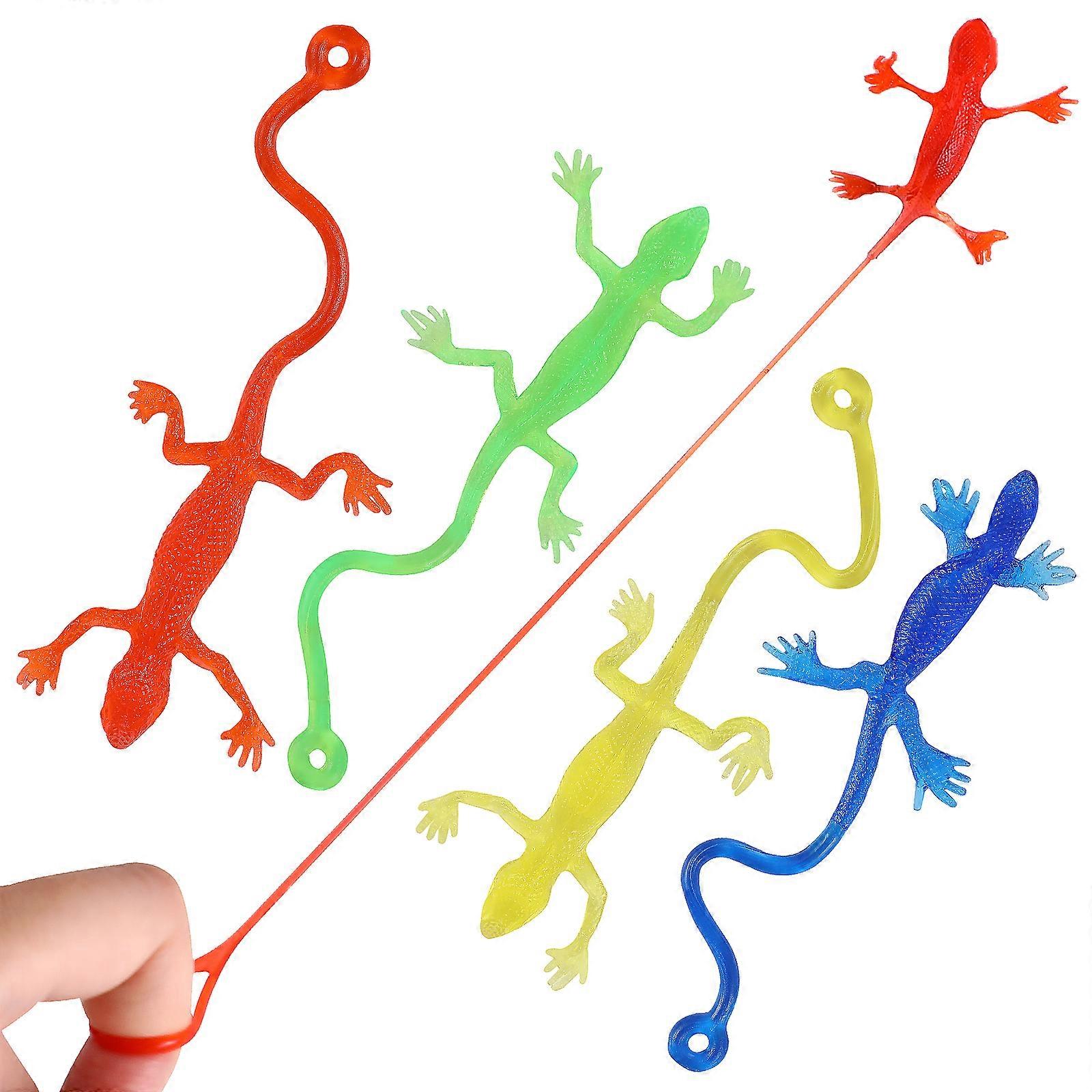 5 Pcs Lizard Toys Sticky Lizard Stretchy Lizard Toy Squishy Toys Lizard ...