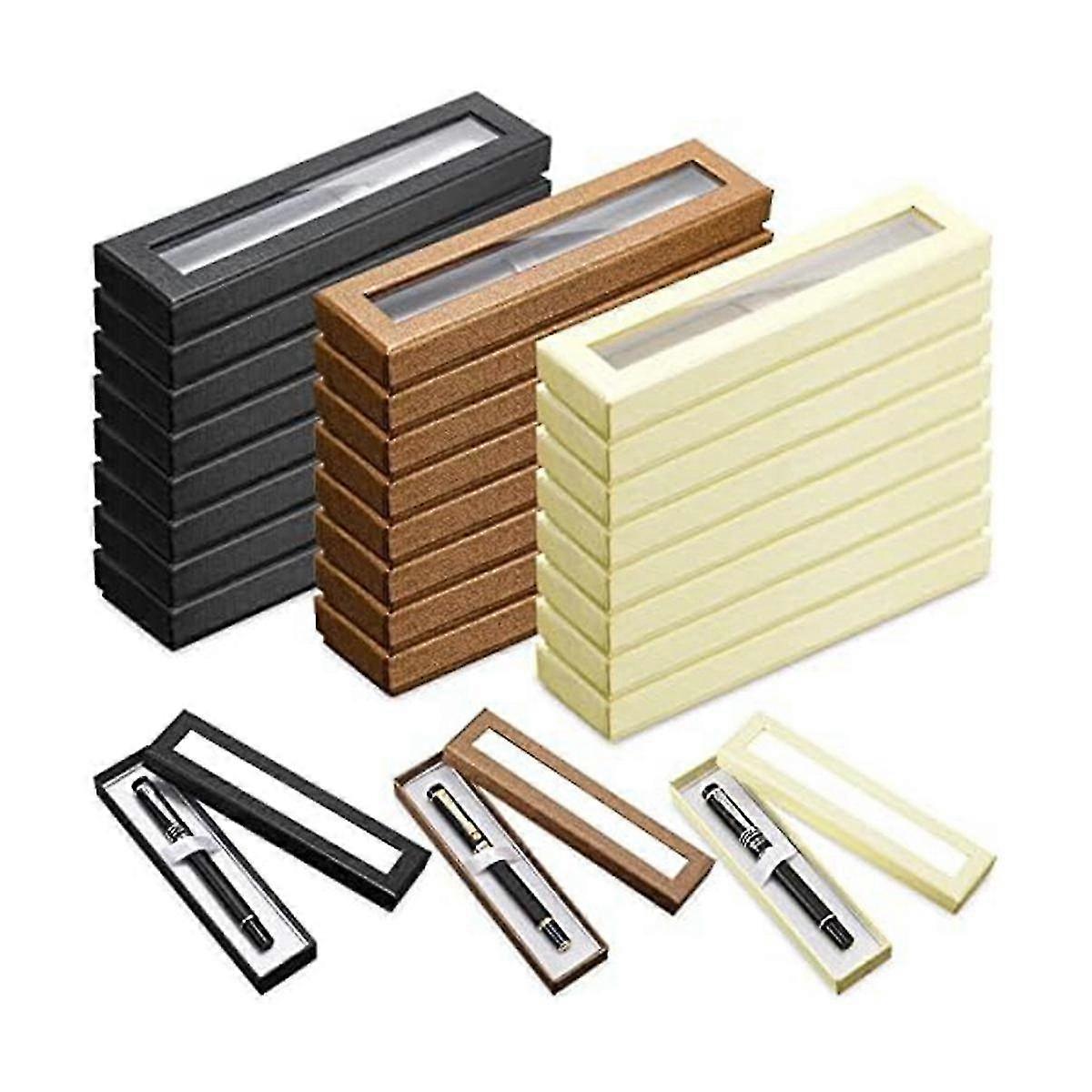 24 Pcs Pen Gift Box Empty Pen Cases With Clear Lid Pen Display For ...