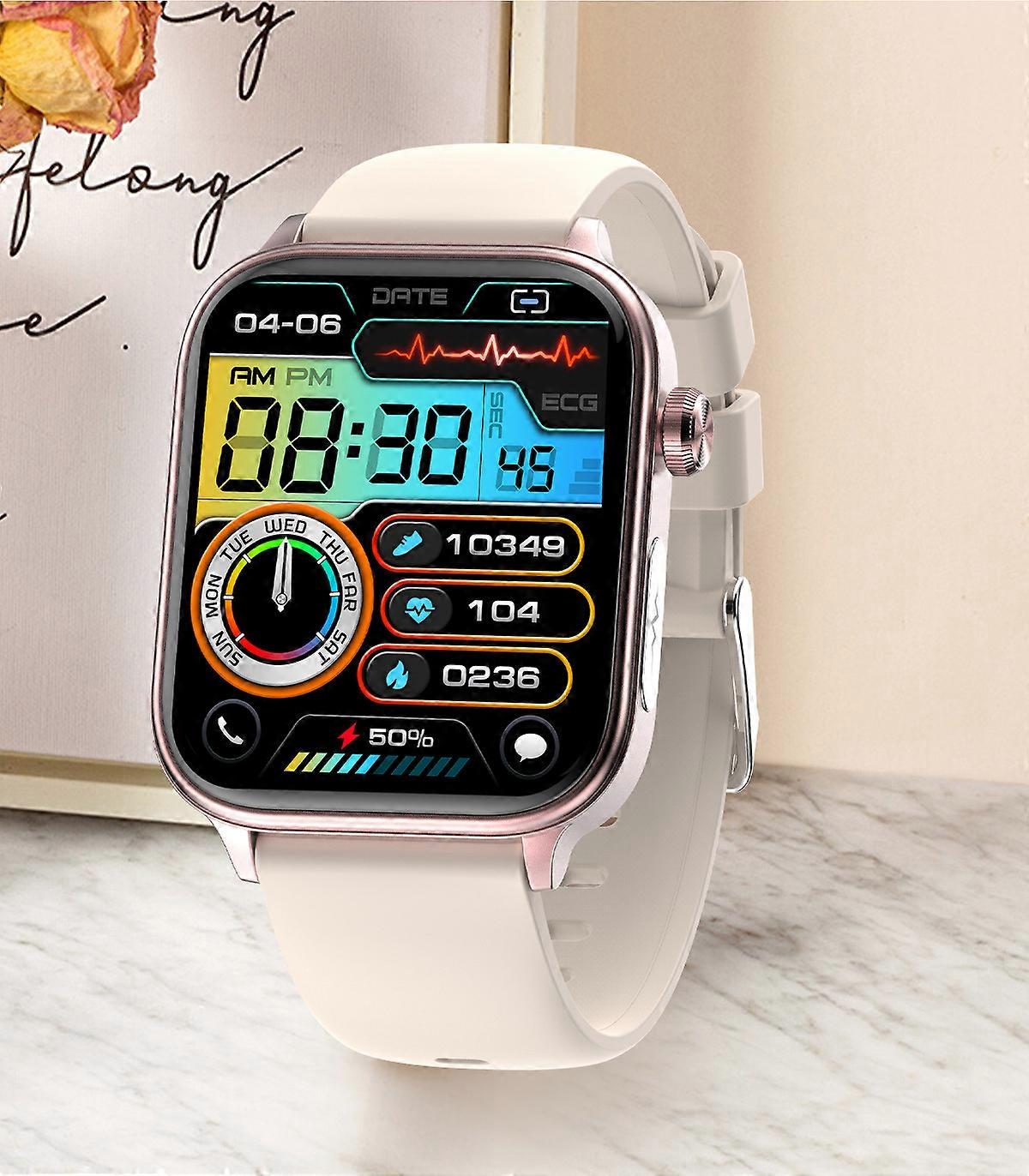 Smartwatch ET570 Bluetooth Call ECG Electrocardiogram Blood Glucose ...