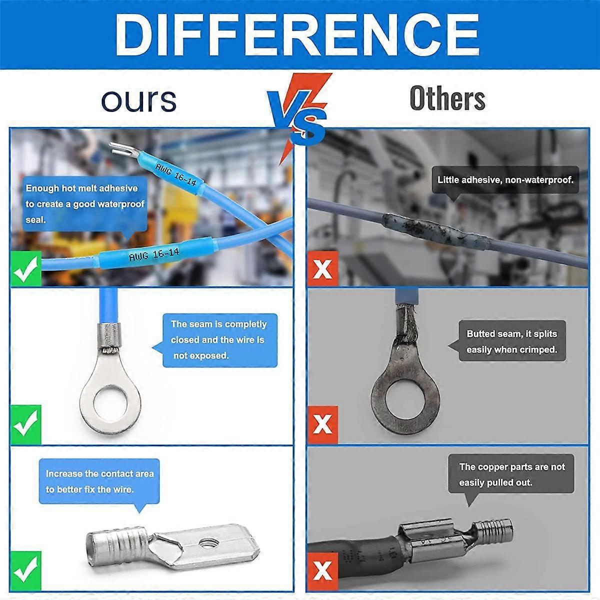 560PC Marine Grade Heat Shrink Wire Connectors-Electrical Connectors ...