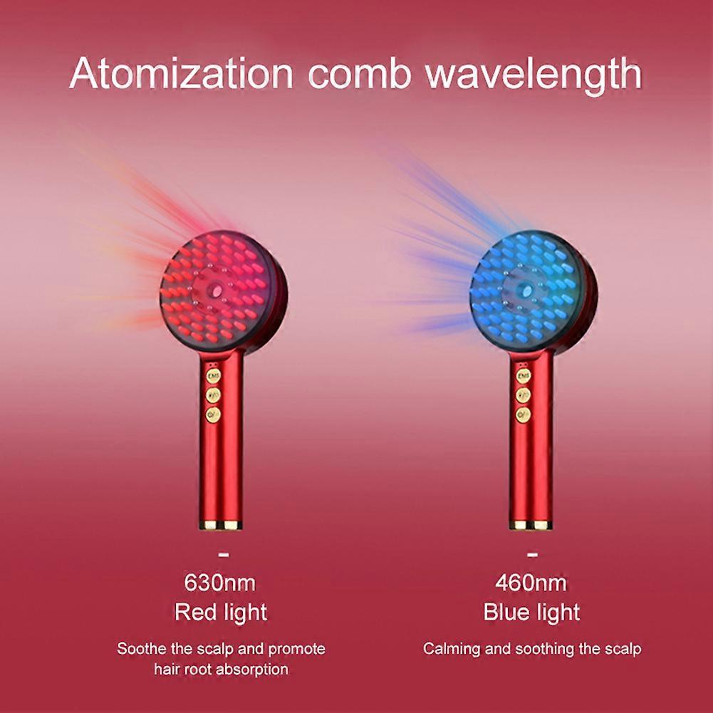 Red/Blue Light Phototherapy Massage Comb Anti Hair Loss Comb ...