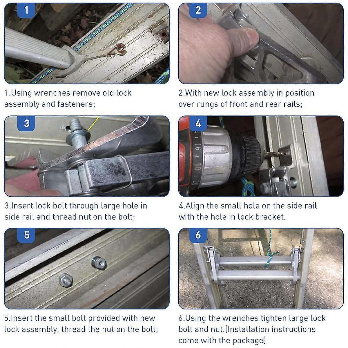 Extension Ladder Lock Kit 28-11 Compatible Aluminum Extension Ladder ...