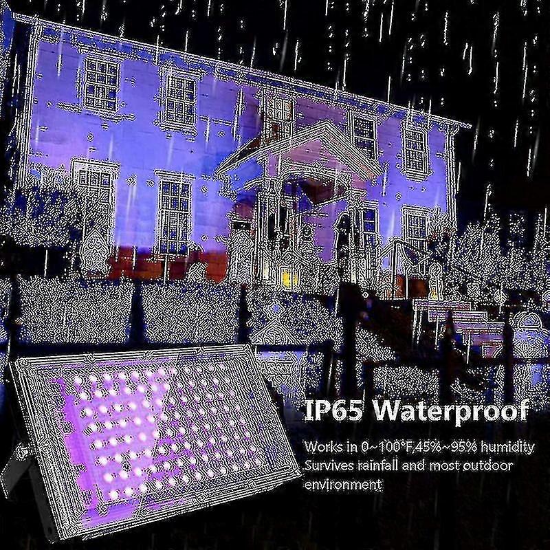 2pcs 100w Uv Led Floodlight Blacklight Ip65 Waterproof, Ultraviolet Led ...
