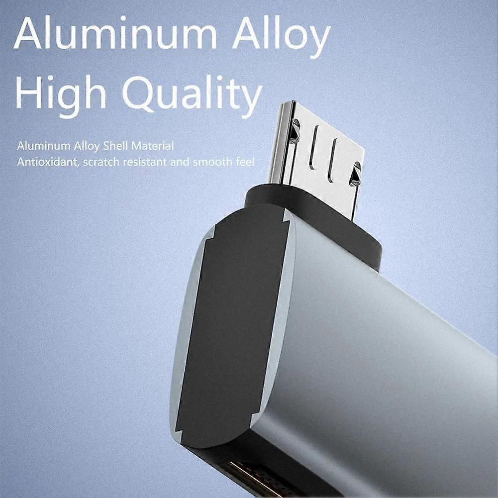 OTG Cable Adapter 4K 90 Degree Angle Powered Micro USB To USB OTG ...