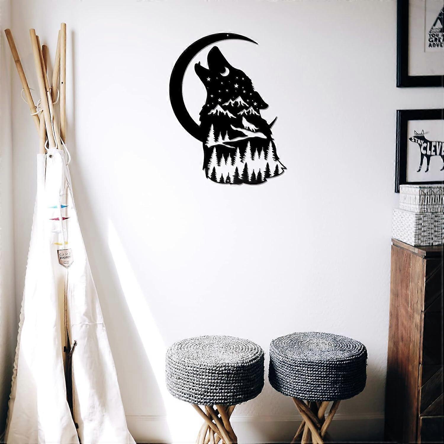 Howling Wolf Metal Wall Art Decor Wildlife Metal Wall Decor Wall ...