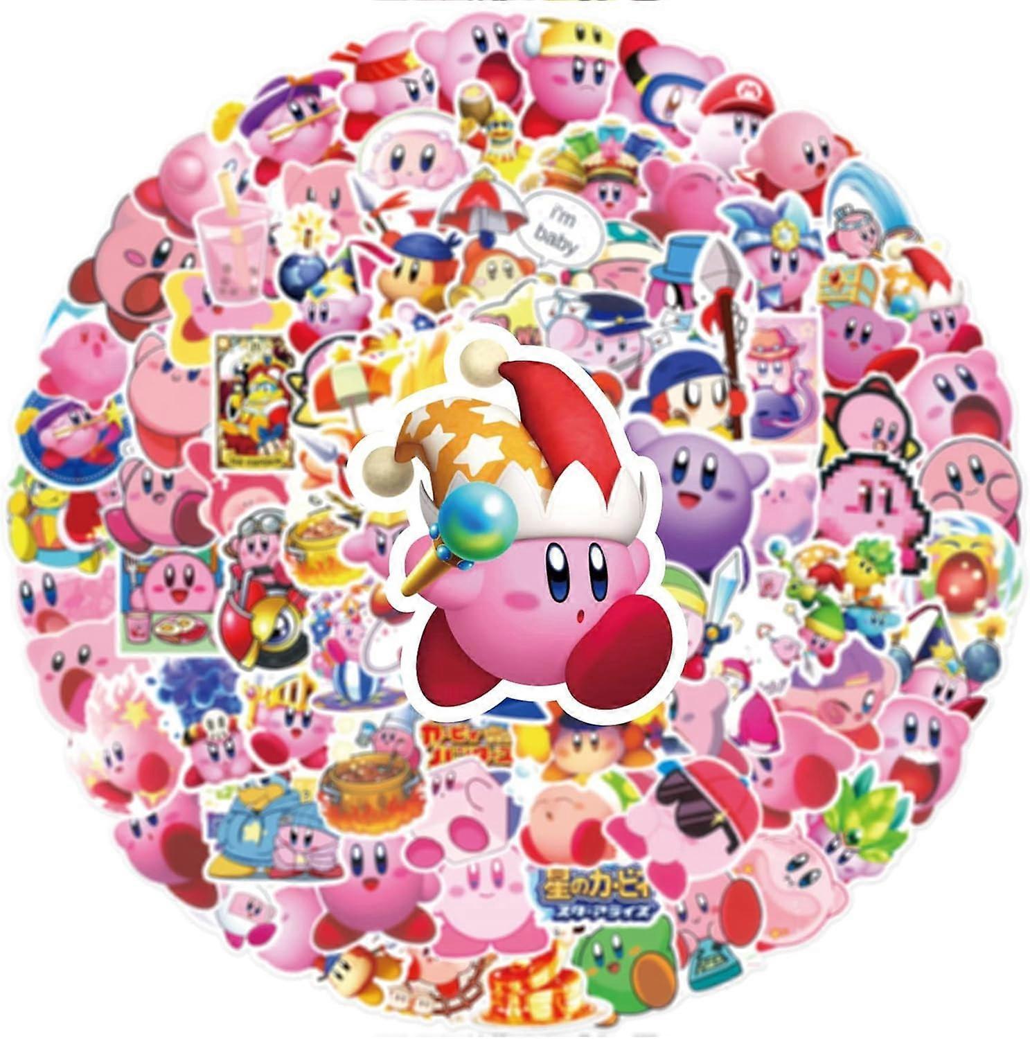 100 Pcs Kirby Laptop Sticker Waterproof Vinyl Stickers Car Sticker ...