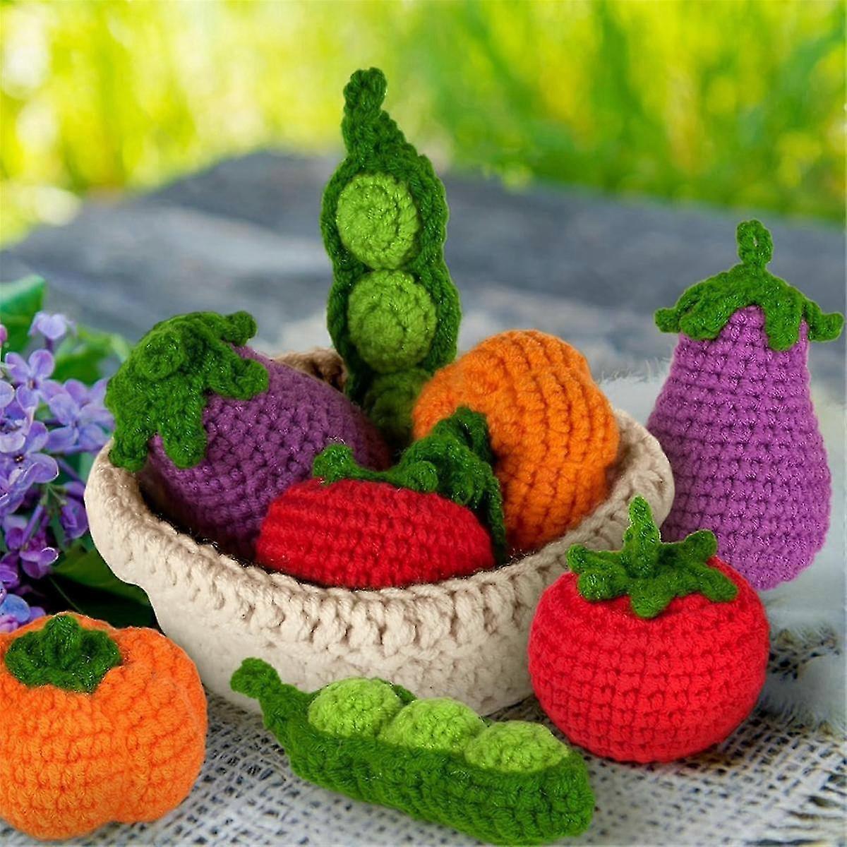 Vegetable Crochet Kit For Beginners With Step-by-step Video Tutorials ...