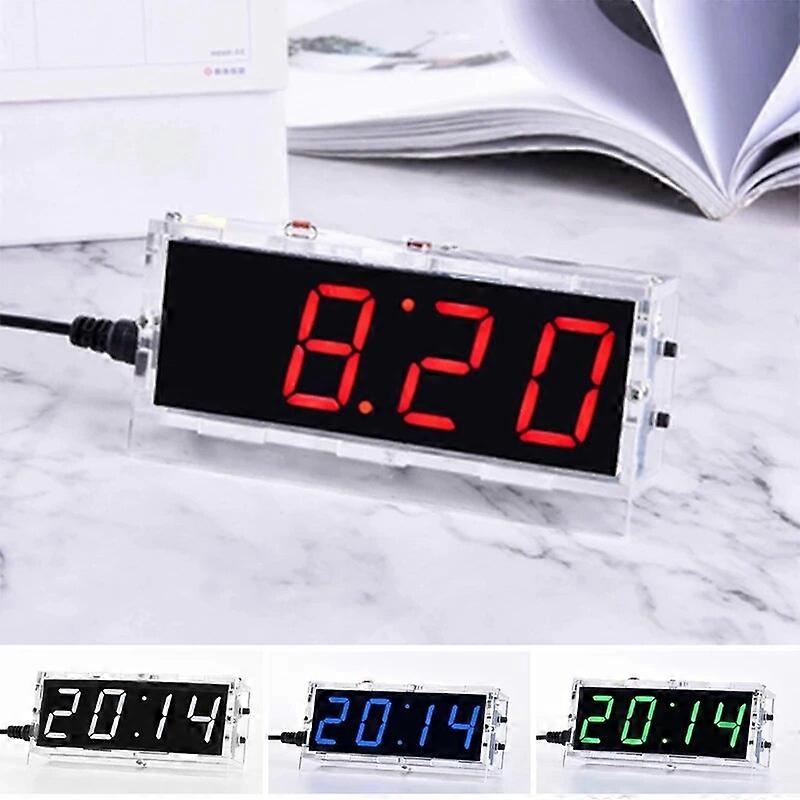 DIY KIT Electronic Clock LED Microcontroller Kit Digital Clock Time ...
