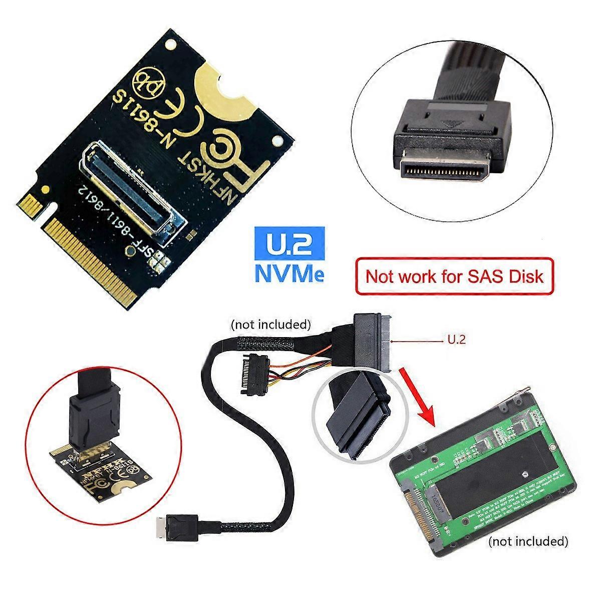 SF-023-2230MM 2230 PCI-E4.0 M.2 M-key to OCuLink SFF-8612 SFF-8611 ...