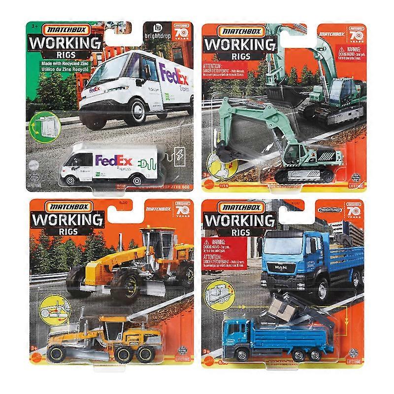 Matchbox Working Rigs International MV Box Truck MBX Mobile Crane Road ...