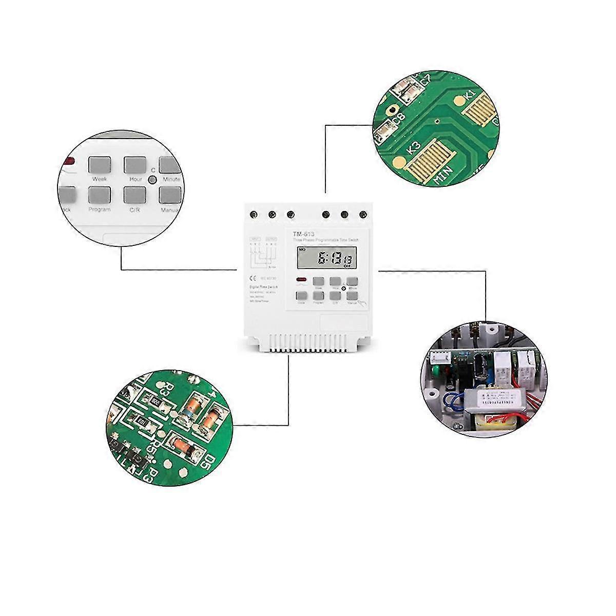 Timer Programmable Switch With Backlight - Three Phases 380v 415v ...