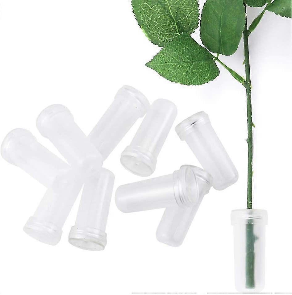 100 Pack 1.6'' Clear Plastic Flower Vials With Caps, Floral Water Tubes ...