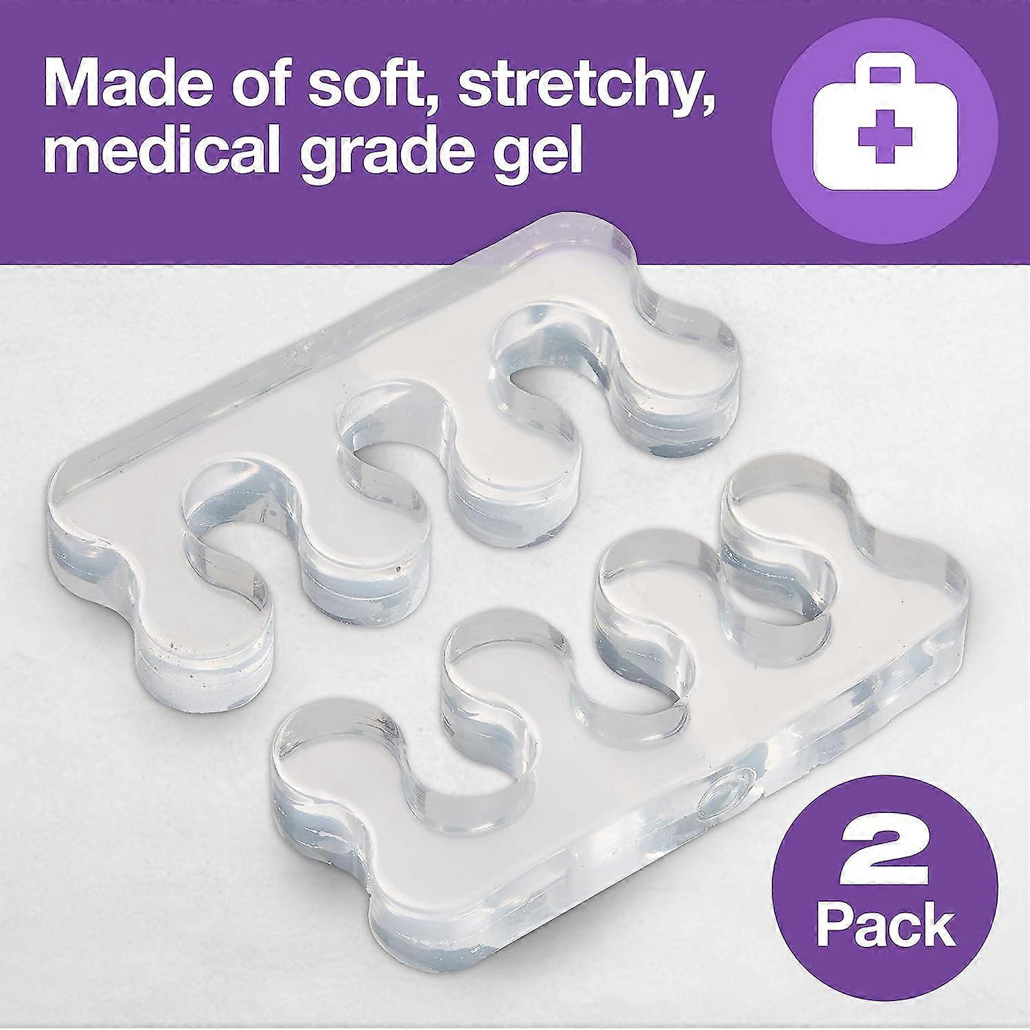 Gel Toe Separators for Pedicure, Nail Polish, Toenail Trimming - Set of ...