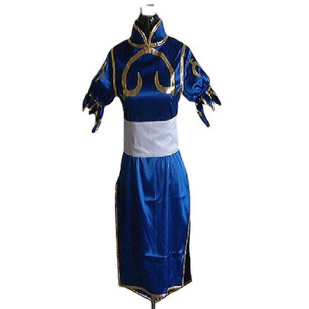 Game Street Fighter Chun-li Women Cosplay Costume Chun Li Fancy Dress ...