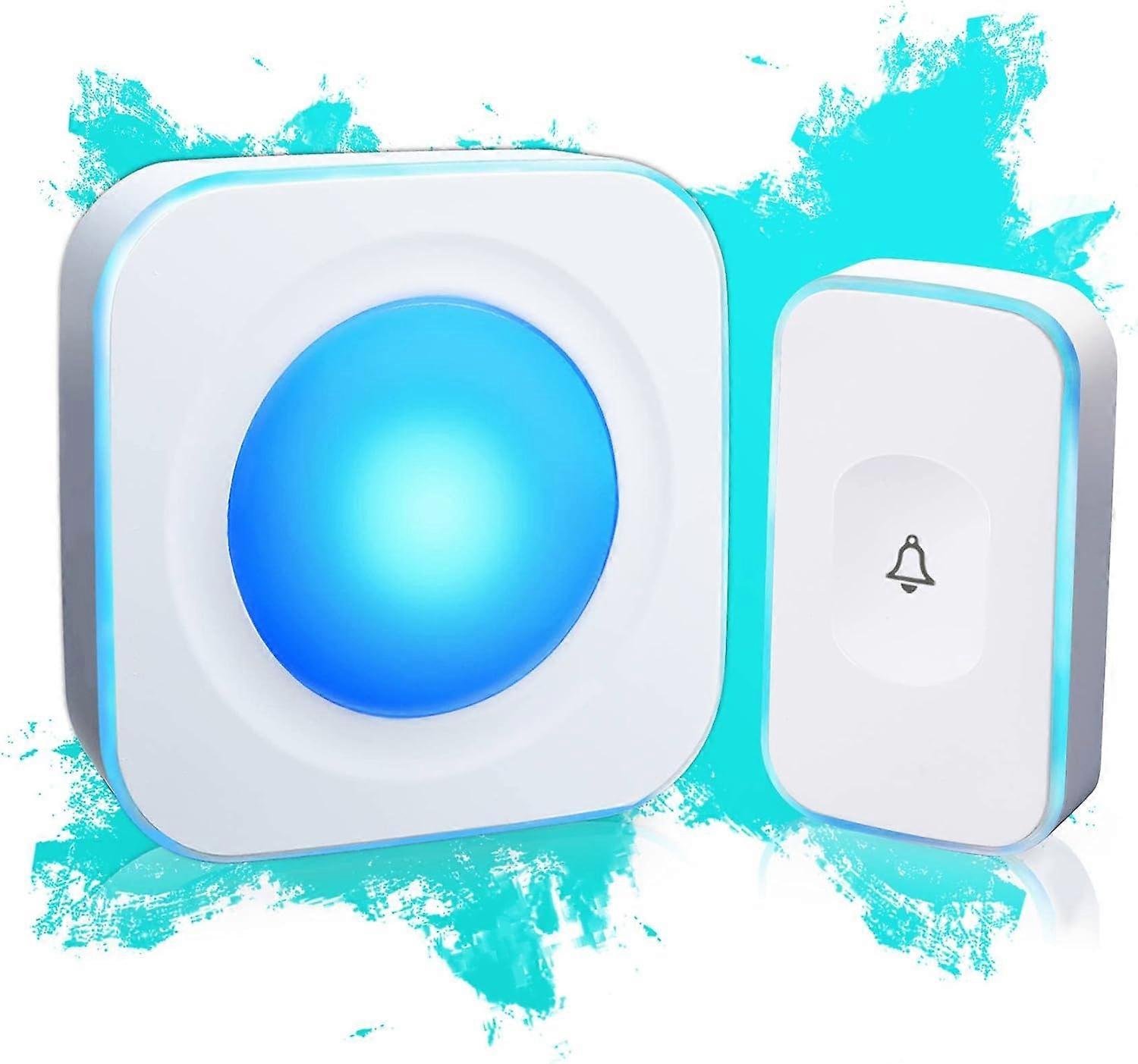 Wireless Doorbell 1200 Feet Plug in Waterproof Battery Operated ...