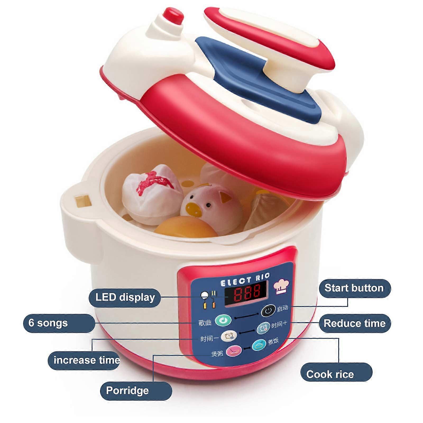 Pretend Play Kitchen Toy with Cookware Steam Pressure Pot and Induction ...