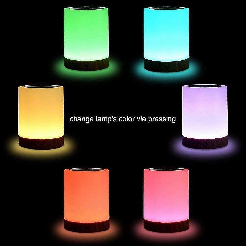 Touch Dimmer Bedside Lamp, Color Change, Touch Sensor, Rgb + Warm White ...