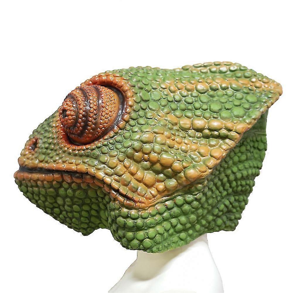 New Arrival Funny Chameleon Full Face Mask Reptile Cosplay Headgear ...