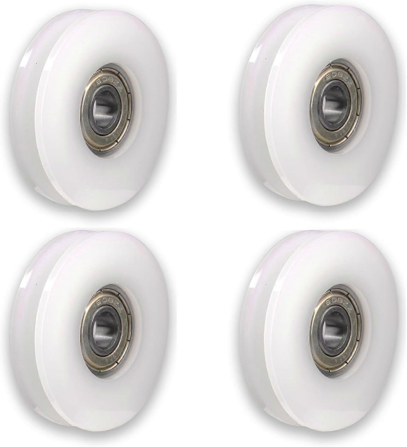 Set of 4 nylon rollers with grooves - For sliding gate, corner bars ...