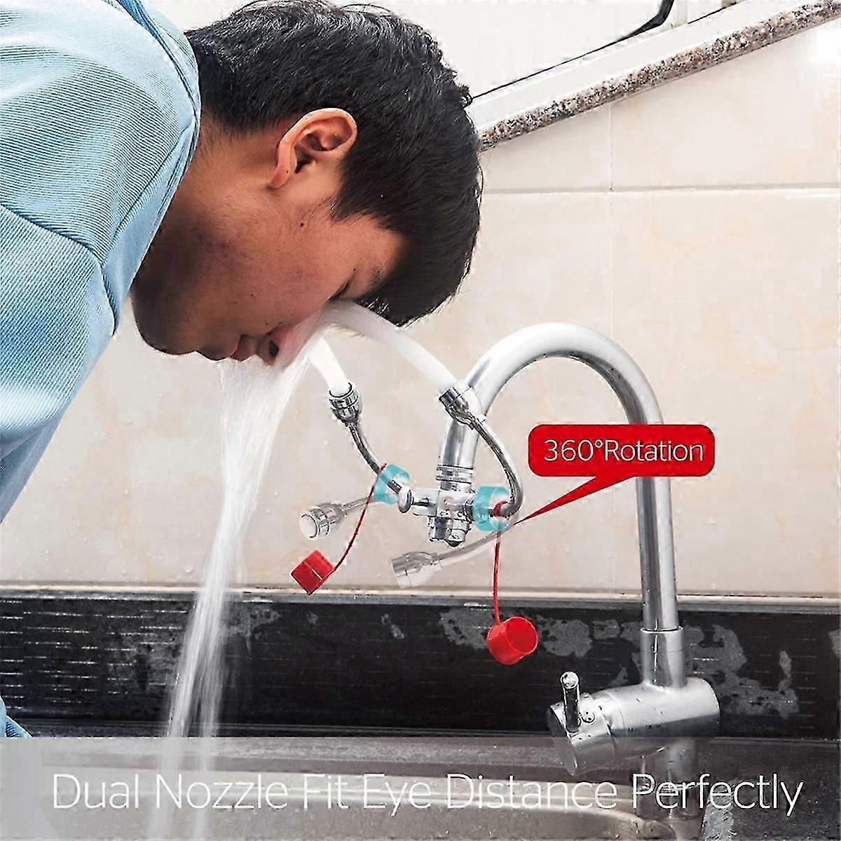 Eye Wash Station, Emergency Eyewash Stations Faucet Mounted For Sink ...