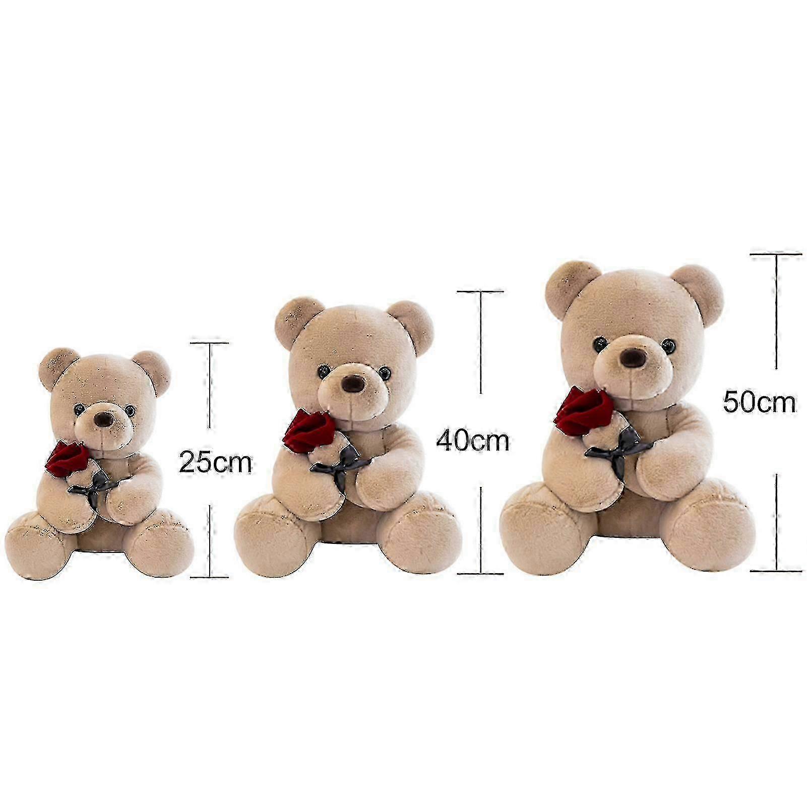 Bear Plush Toy Hold A Rose Lovely Doll Plushies Fully Filled Soft Sofa ...