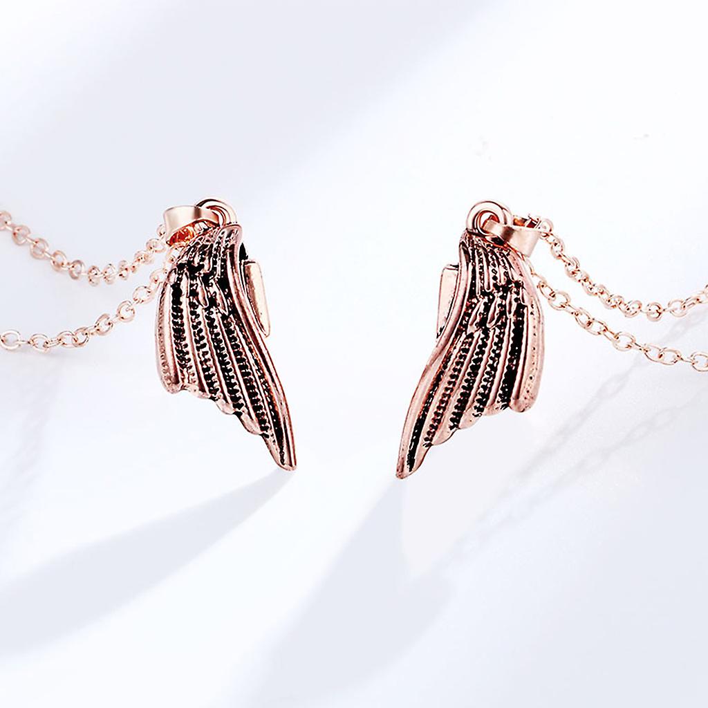 Angel Wings Couple Magnetic Distance Necklace Minimalist Matching Chain ...