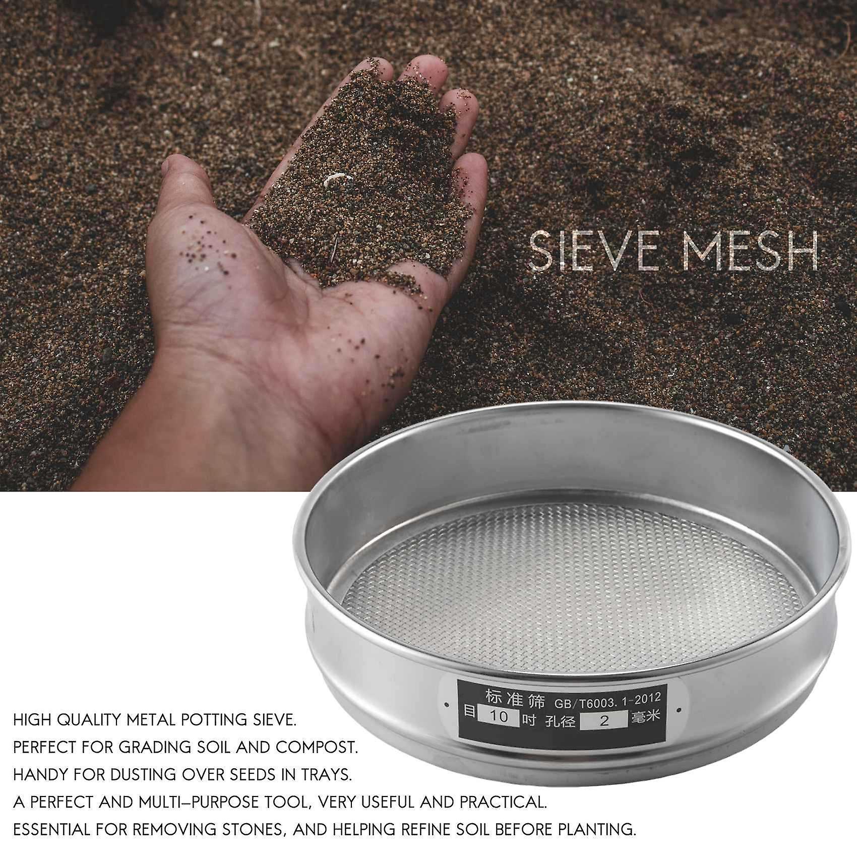 Heavy Duty Garden Riddle Sieve Mesh Soil Sift Compost Seed Tray ...