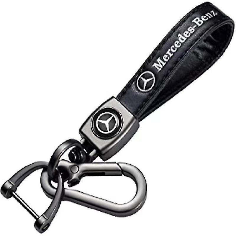 Leather Keychain Hook Key Pendant With Car Brand Logo Spring Buckle ...