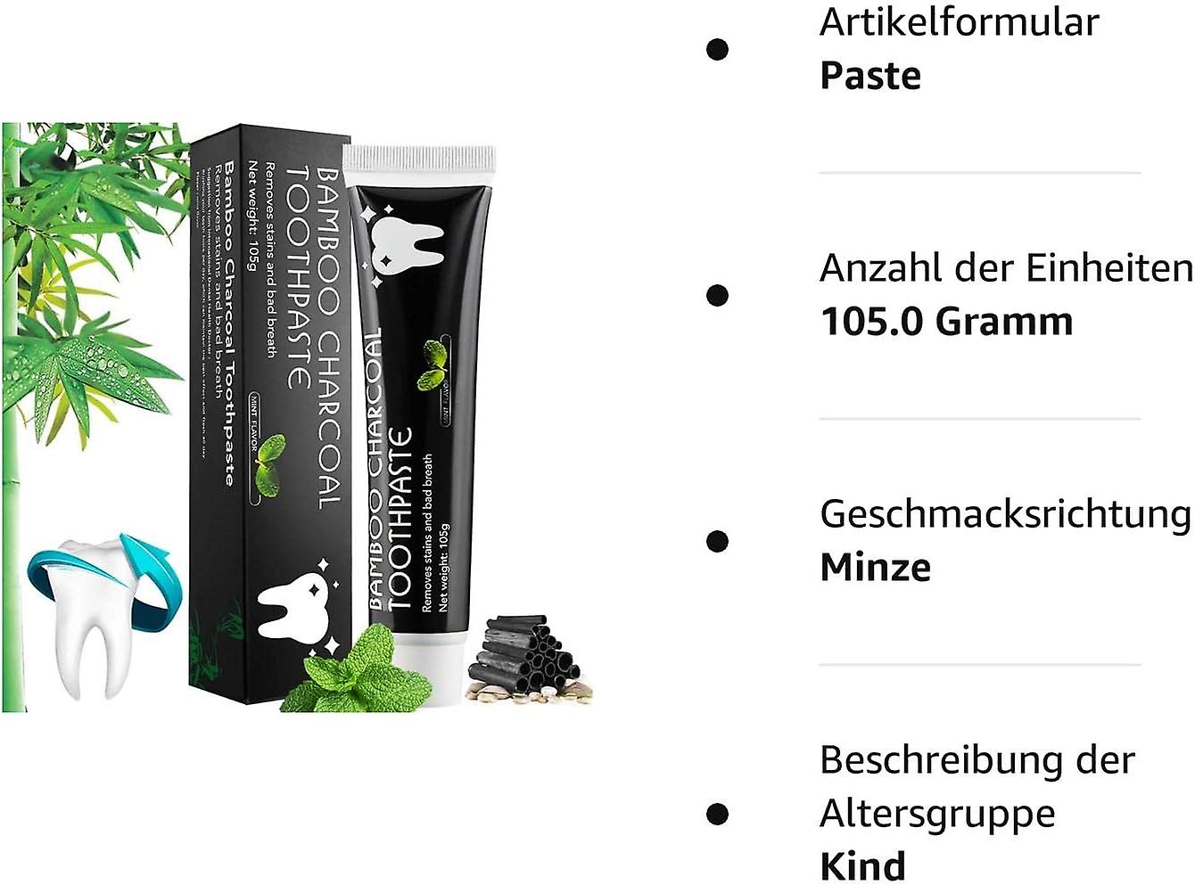 Toothpaste Activated Carbon Natural Teeth Whitening Black Toothpaste ...