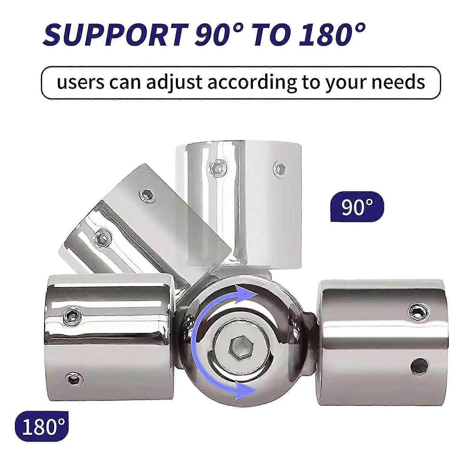 2pcs Curtain Rods Corner Connector, Adjustable Curtain Rod Corner ...