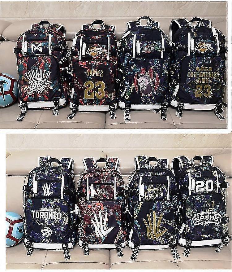 Nba Peripheral Series Star Logo Multifunctional Usb Backpack | Fruugo UK