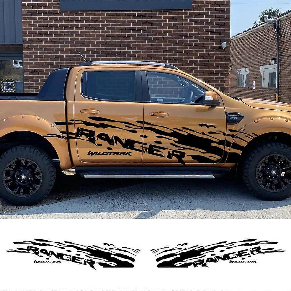 For Ford Ranger Raptor Wildtrak Pickup Door Side Stickers Truck ...