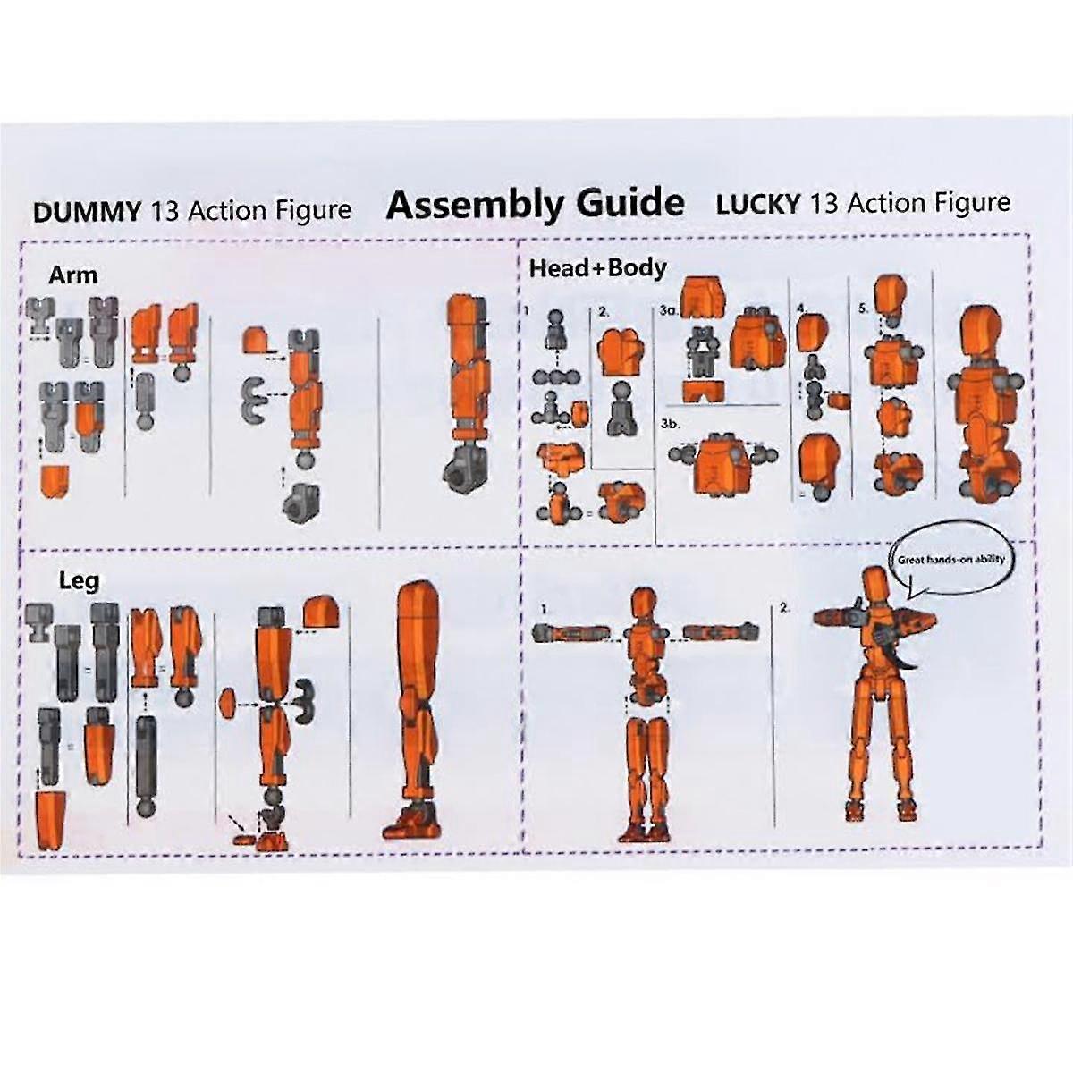 Multi Jointed Movable Robot 3d Printed Mannequin Toyslucky Pvc Model ...