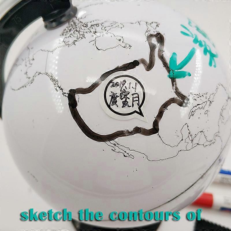 Paintable and Erasable Globe Model Plastic Erasing World Map Drawing ...