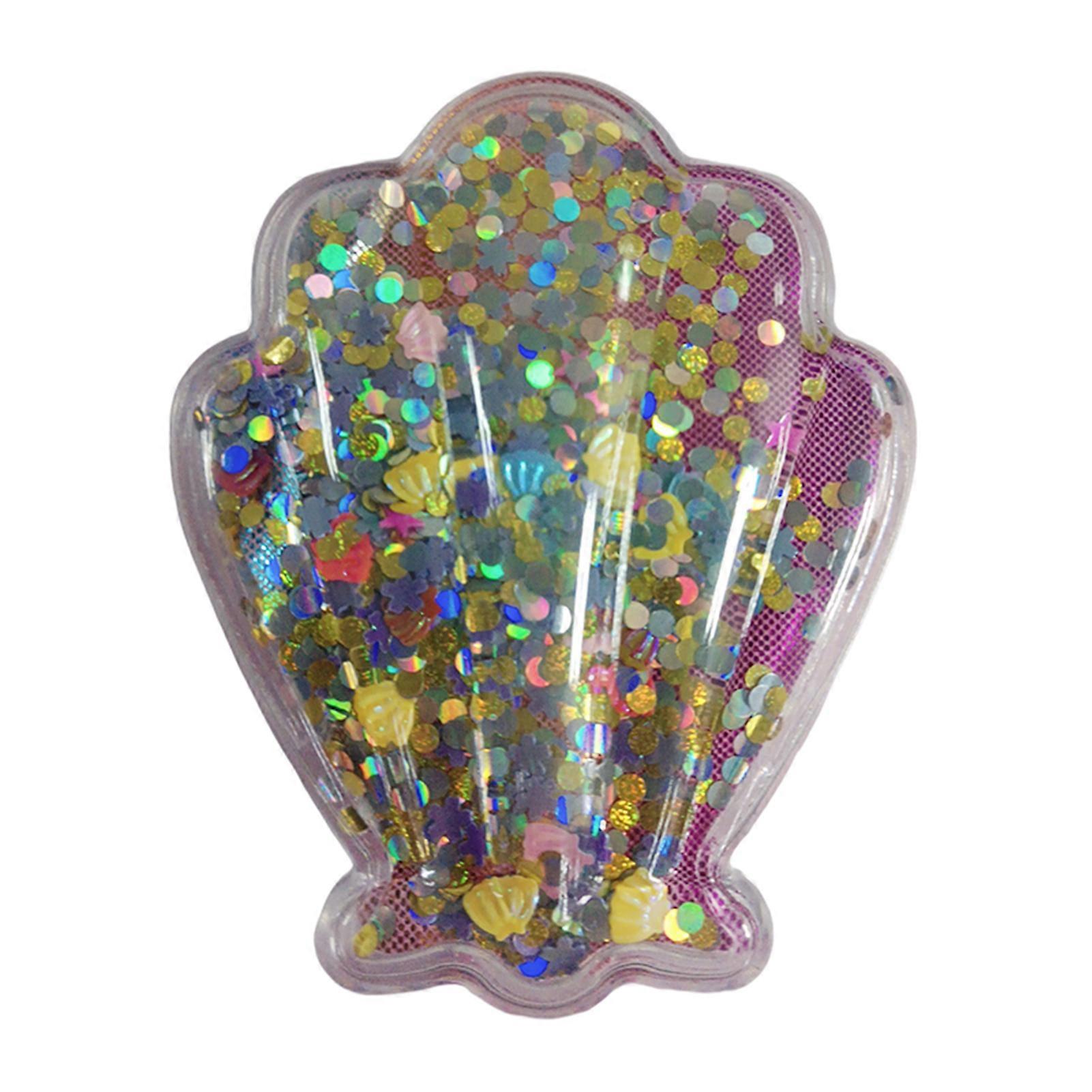 Shell Shaped Detangling Hair Comb Cartoon Innovative Glitter Dry & Wet ...