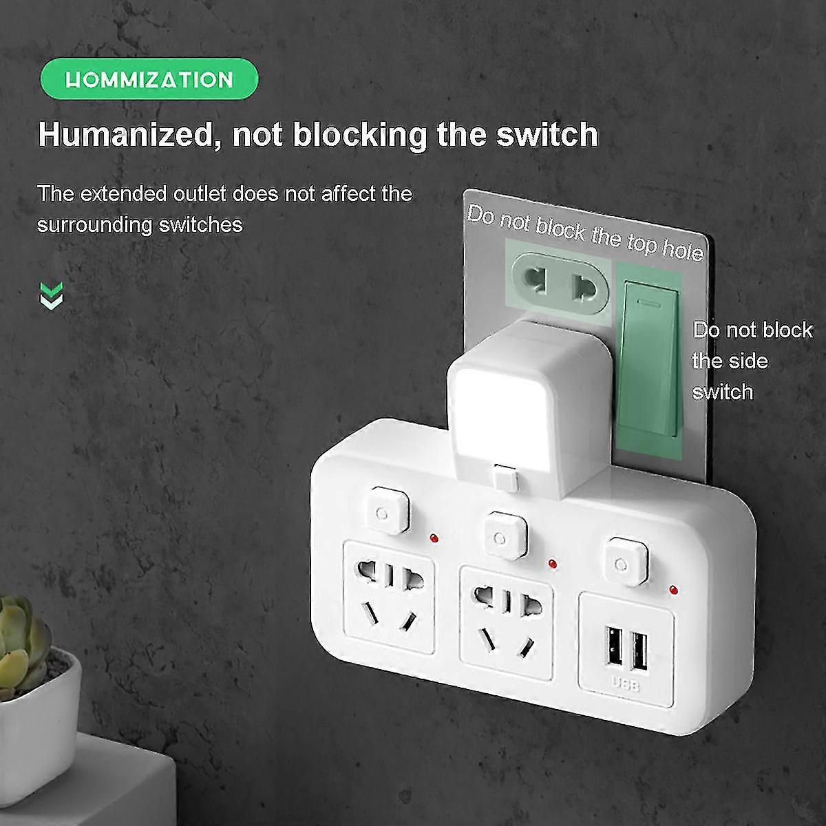 4-way Plug Extension Household Multi-function Socket Usb Multi-plug ...