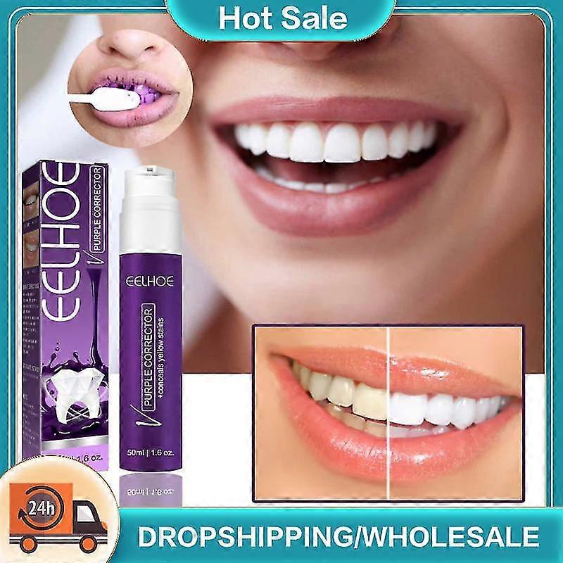 Eelhoe Purple Tooth Beautifying Toothpaste Niacinamide Whitening Yellow ...