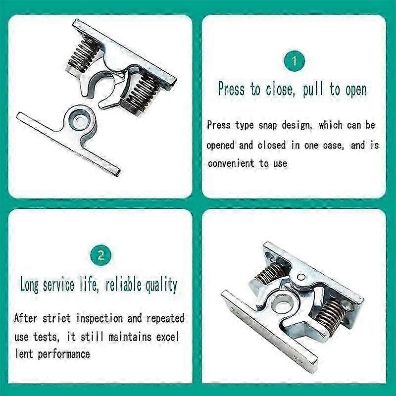 1Pcs Spring Loaded Door Easy Lock Stop Catch Release Clamp Double ...