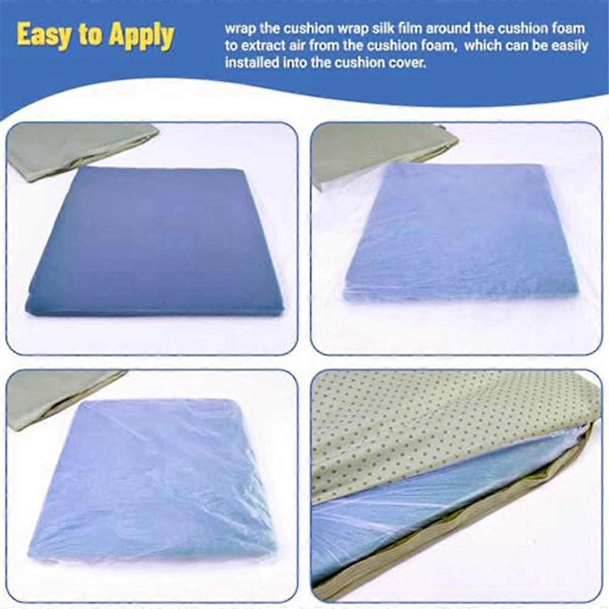 2 Rolls Cushion Wrap Silk Film Waterproof, 79Inch x 22 Yards Upholstery ...