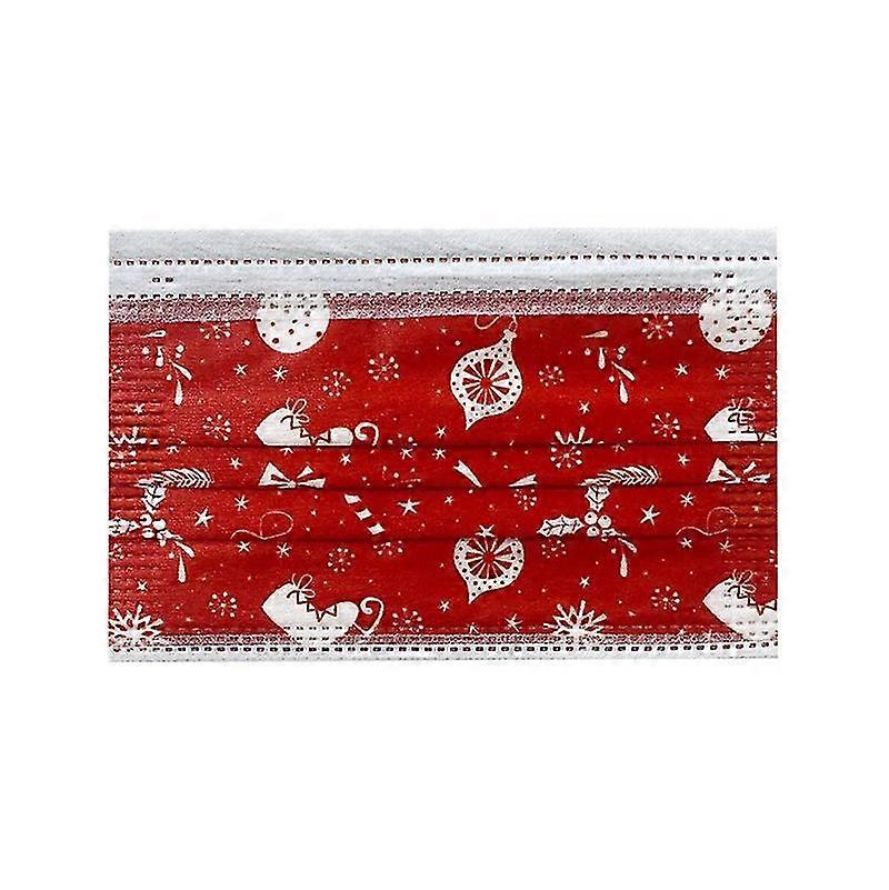 50pcs Kids Disposable Christmas Themed Face Mask 3 Ply Breathable Face ...