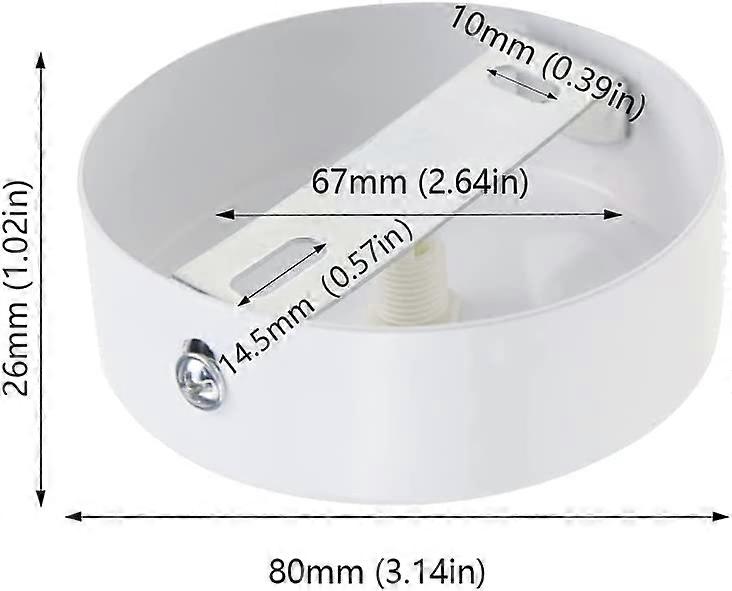 Wuhing-SJ-2 Pieces Ceiling Rose White Base Plate Ceiling Lamp 80Mm ...