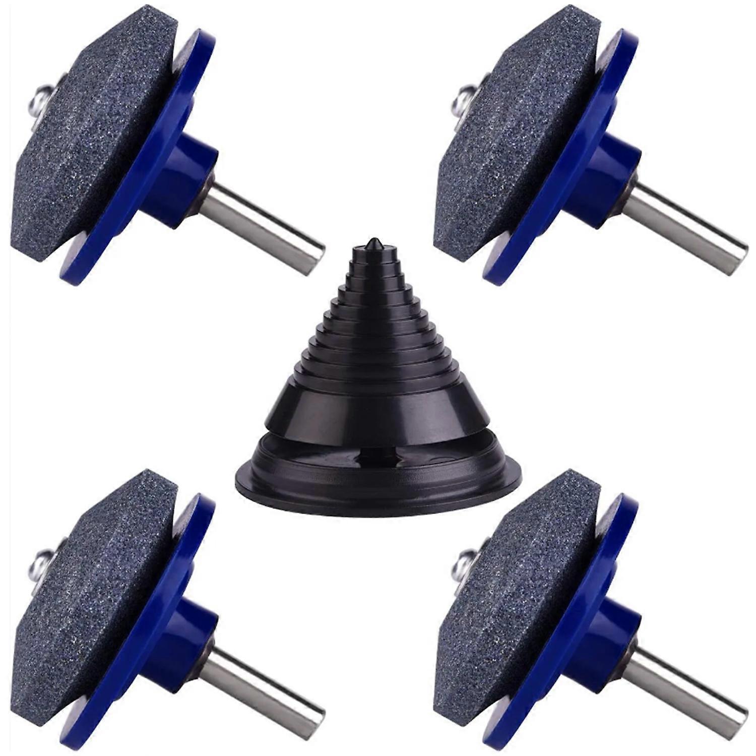 5PC Lawn Mower Balancer Blade Sharpener Kit Garden Tool For Drill ...
