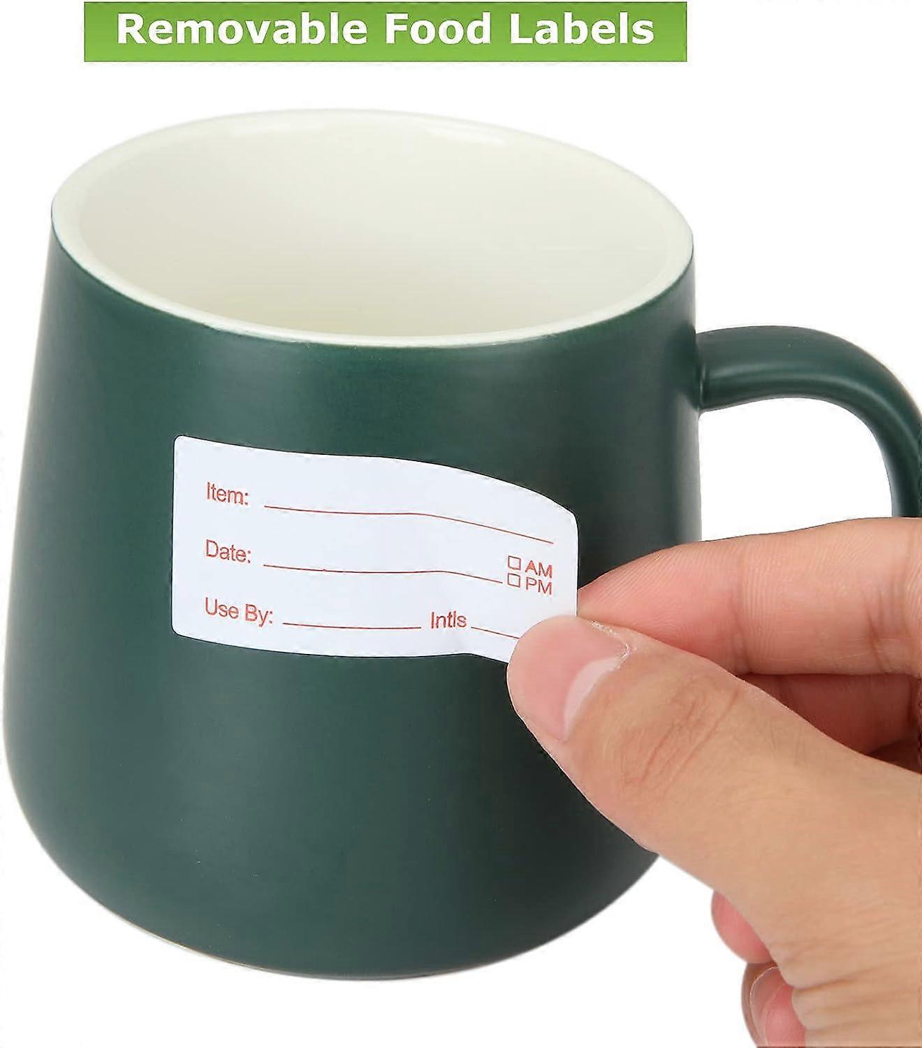 8 Rolls 4000 Pieces Removable Food Labels, 1 x 2 Inch Food Labels ...