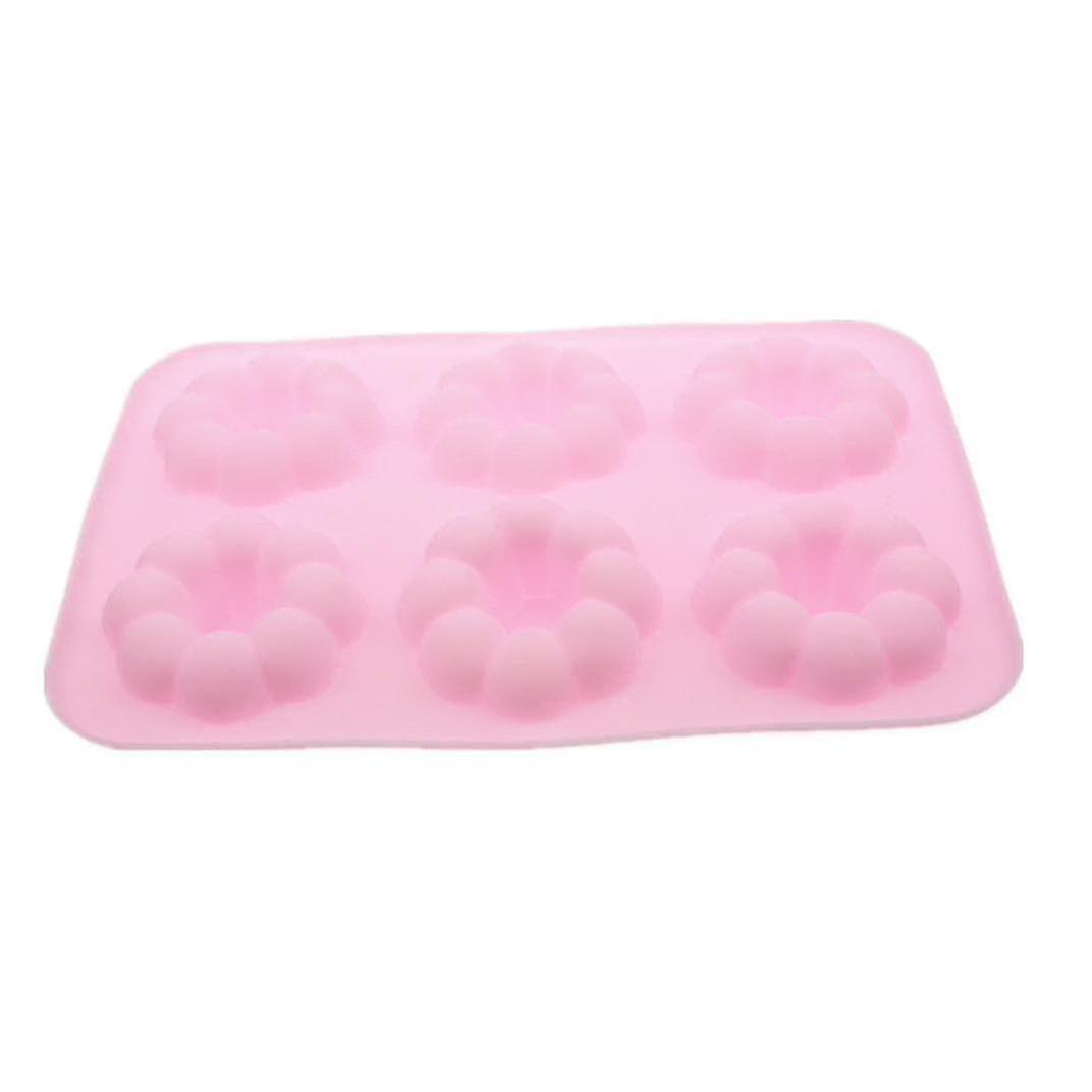 Silicone 6 Cavity Donuts Mold Pumpkin-shaped Cake Mold Clate Mold ...