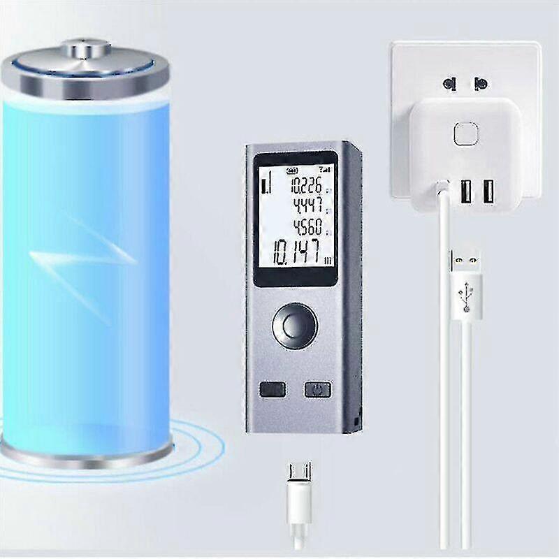 Intelligent 30m Laser Distance Meter Mini Usb Rechargeable Digital ...
