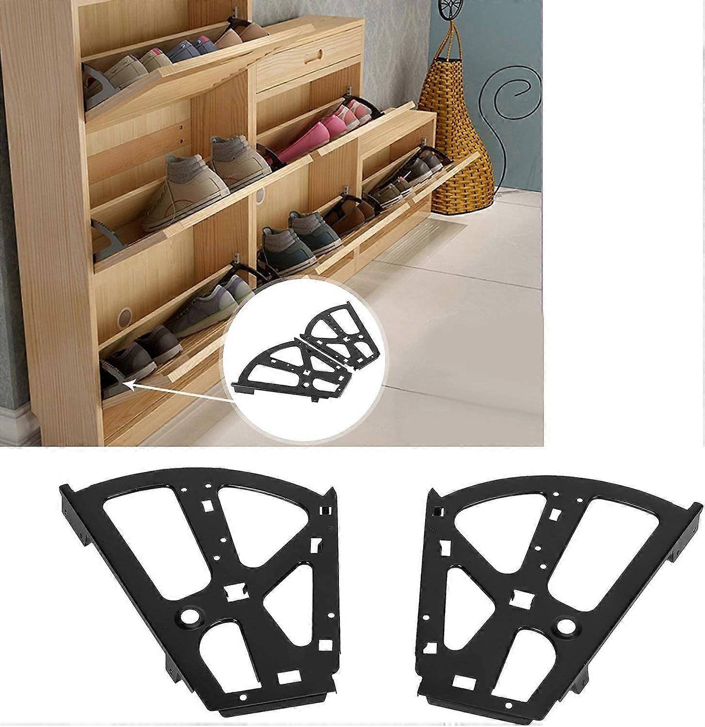 Turning Flap RackShoes Shoe Cabinet Tilting Rack Black Furniture ...
